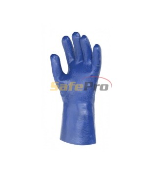12" BLUE COLOUR PVC COATED GLOVES | SafePro