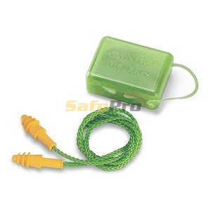 REUSABLE EARPLUGS - CORDED WITH CASE | SafePro