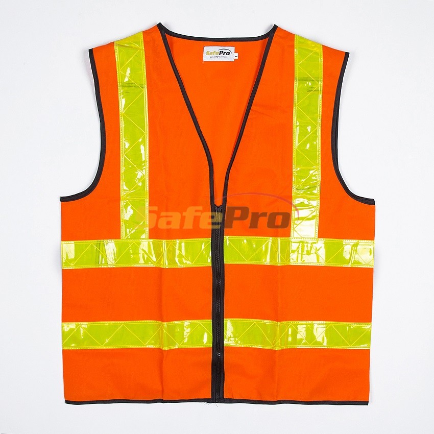 SAFETY VEST ORANGE (PROMO) C/W VERTICAL REFLECTOR | SafePro