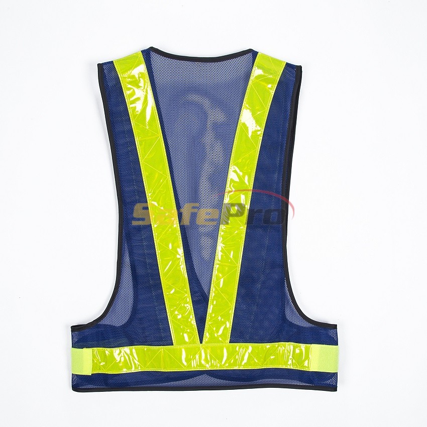 SAFETY VEST V-NETTING ROYAL BLUE C/W YELLOW REFLECTOR | SafePro