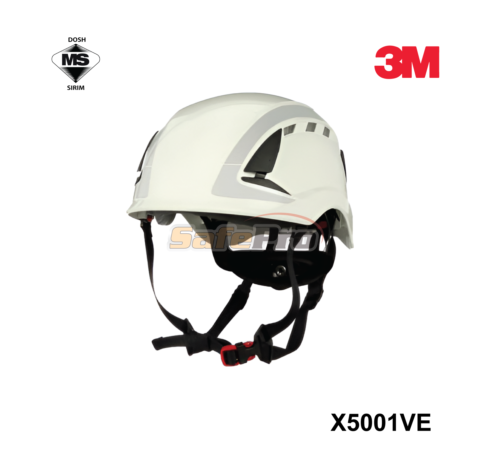 3M SECURE FIT SAFETY HELMET X5001VE-CE, VENTED | SafePro