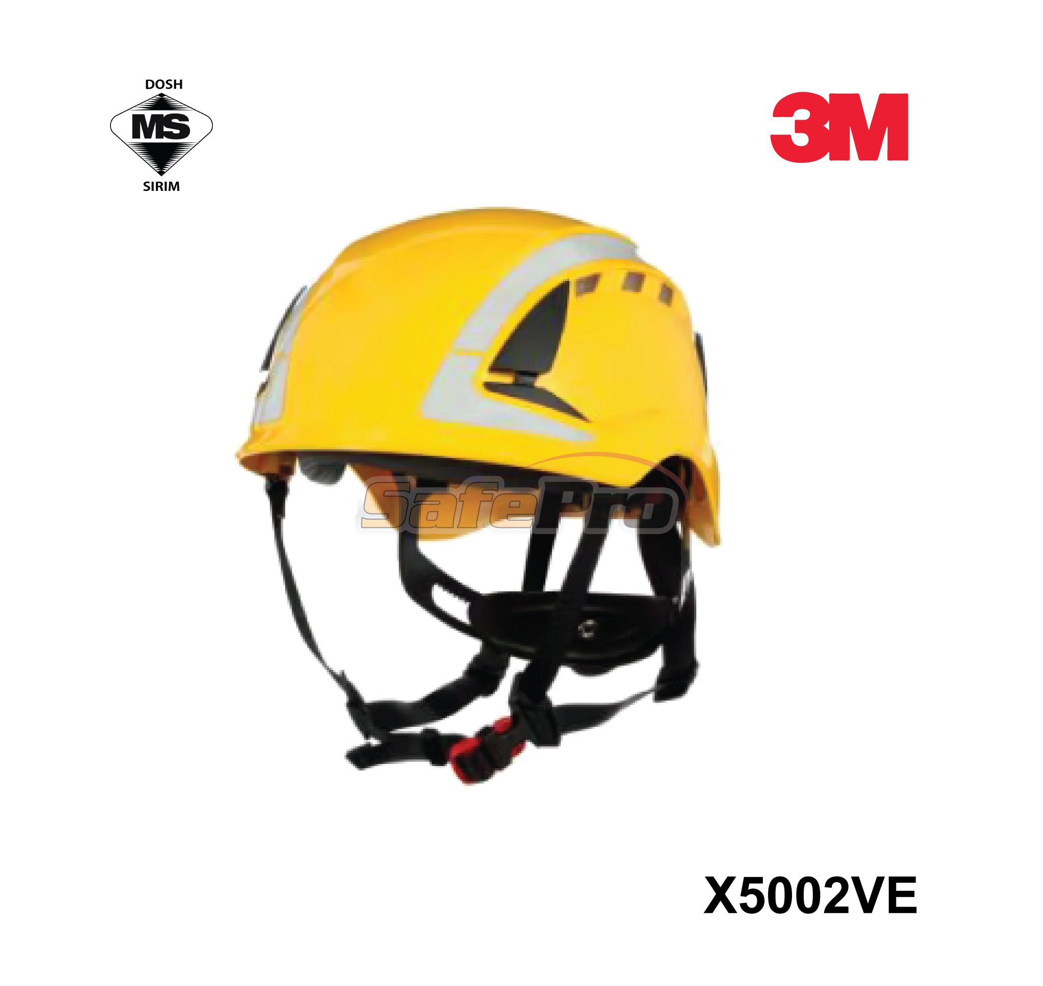 3M SECURE FIT SAFETY HELMET X5001VE-CE, VENTED | SafePro